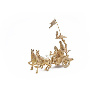 Buy Creative Crafts Brass Arjun with Lord Krishna Hindu God Statue on ...
