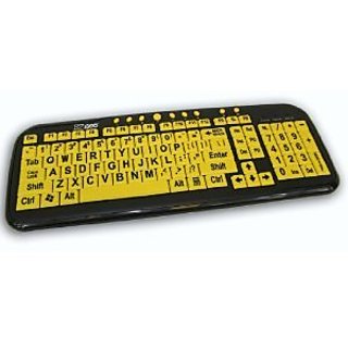 Buy EZSee by DC LARGE PRINT KEYBOARD - YELLOW Keys with BLACK Letters ...