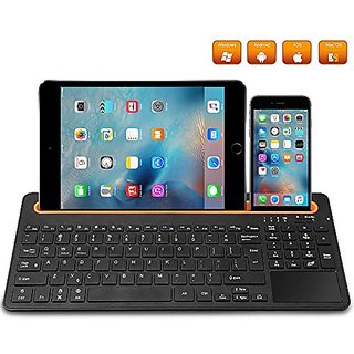 Buy Nulaxy KM04 Dual Device Multi-OS Bluetooth Keyboard with Touchpad ...