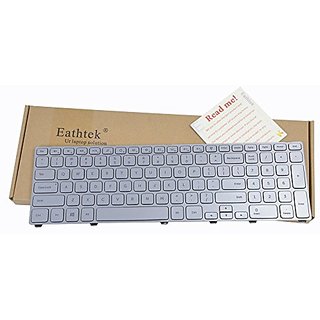 Buy Eathtek New Laptop Keyboard with Backlit and Silver Frame for DELL ...