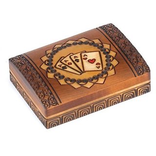 Buy Double Deck Playing Card Box Polish Handmade Wood Keepsake Box ...