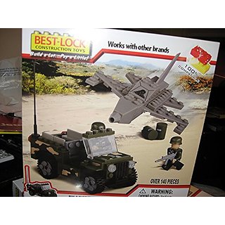 Buy Best-Lock Construction Toys - Military Jeep & Plane - 140 pcs ...