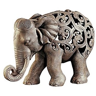 Buy Design Toscano Anjan the Elephant Jali Sculpture Online @ ₹8897 ...