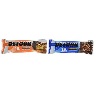 Buy 20 Detour Lower Sugar Whey Protein Bars 1.5 Oz Bars Variety Pack ...