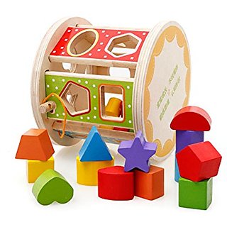Buy Joyeee Wooden Baby Shape Color Recognition Intelligence Sorter ...
