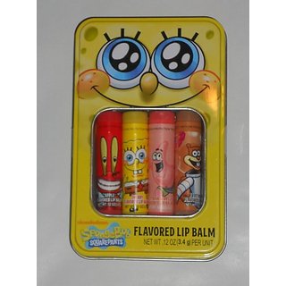 Buy Spongebob Squarepants Flavored Lip Balm Tin (4 Lip Balms) Online ...
