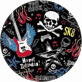 Buy Party Rock Small Paper Plates (8ct) Online @ ₹1097 from ShopClues