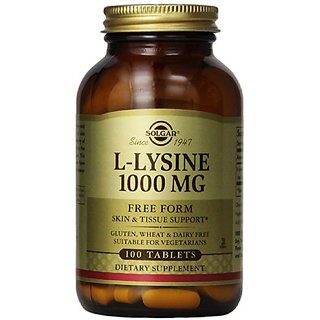 Buy Solgar L-Lysine Tablets, 1000 mg, 100 Count Online @ ₹1435 from ...