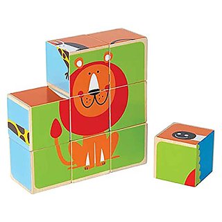 Buy Hape - Zoo Animals Wooden Stacking Block Puzzle Online @ ₹2496 from ...