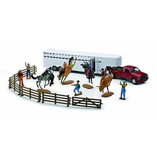 Buy New Ray Toy Model 1:32 Diecast Fifth Wheel Western Rodeo Set ...