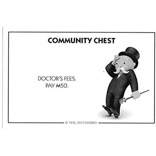 Monopoly Community Chest Card - Doctors Fees