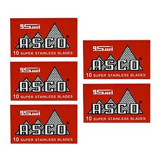 Buy 50 Asco Super Stainless Double Edge Safety Razor Blades Online ...