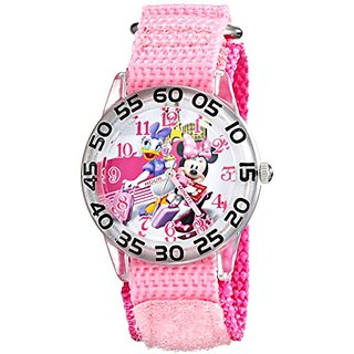 Buy Disney Kids' W001662 Minnie Mouse and Daisy Duck Analog Display ...