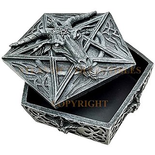 Buy Knights Templar Pentagram Sabbatic Goat Baphomet Satan Faux Stone ...