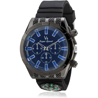 Buy V8 Super Speed Black Dial Mens Analog Watch V8015Blue Online ...