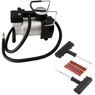 Buy Gold Dust Set of Car Puncture Kit with Air Compressor Pump Online ...