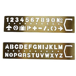 Buy Akak Store 2 Piece Set Brass English alphabets Stencils and Arabic ...