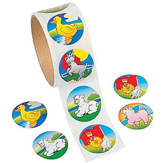 Buy 100 Kids Farm Animal Stickers Online @ ₹1072 from ShopClues