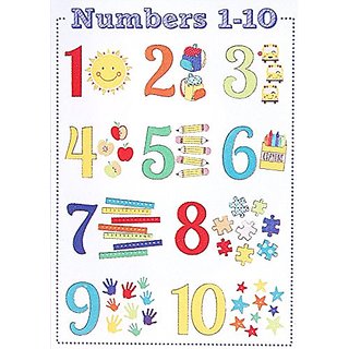Buy Colorful Numbers 1-10 Learning Poster Online @ ₹1195 from ShopClues