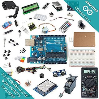 Buy 16Hertz UNO R3 Ultimate Starter Kit - LED, LCD, Breadboard, Shield ...
