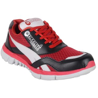 Buy Walkalite Men's Red Color sports Shoes Online @ ₹499 from ShopClues