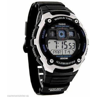Buy NEW Casio Kids W 214HC 1AVCF Black Resin Digital Watch FREE ...