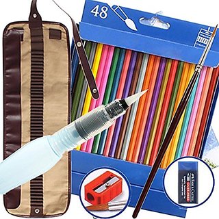 Buy Watercolor Pencils +Bonus Water Pen! 48 Artist Grade High Quality ...