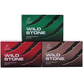 Wild Stone Musk, Forest Spice, Ultra Sensual Deodorant Soap 125gm each ...