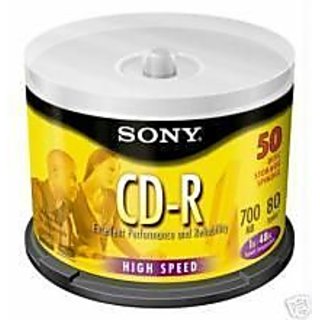 Best Quality Sony Blank Media Disc CD-R (50 PCs Pack) In India ...