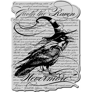 Buy Stampendous Halloween Cling Rubber Stamp-Raven Background Online ...