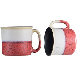 Buy Maggie Mug Ceramic/Stoneware in White and Coral Peach Studio ...