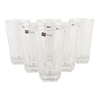 BlinkMax Glassware-Blinkmax Long Tumblers - set of 6 Glasses-355 Ml ...