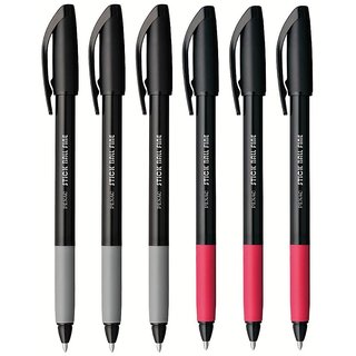 Buy Penac Stick Ball Pen Set Of 6 (Black & Red) Online @ ₹270 from ...