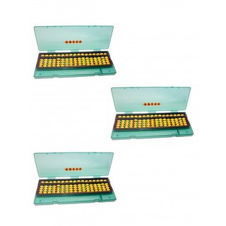 Buy Abica Abacus math learning kit for kids yellow 17 rod with box ...