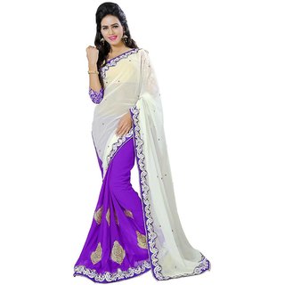 Buy Sareeka Sarees Multicolor Georgette Printed Saree With Blouse ...