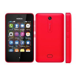 Buy Nokia Asha 501 Original Back Battery Panel - Red Color Online ...