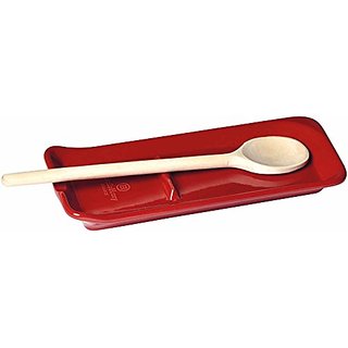 Buy Emile Henry Made In France Burgundy Ridged Spoon Rest Online ...