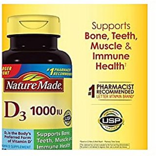 Buy Nature Made Vitamin D3 1000IU, 650 Softgels Online @ ₹5013 from ...