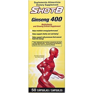 Buy Shot B Multivitamin Supplement with Ginseng Capsules, 50 Count ...