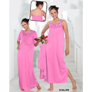 Sexy Sleep Wear 2pc Nighty & Over Coat Hot Bedroom Set Night and Robe ...