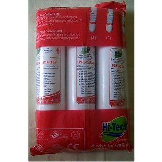 Hi-Tech RO Inline Water Filters Pre+Post Carbon + Sediment Filters + 6 ...
