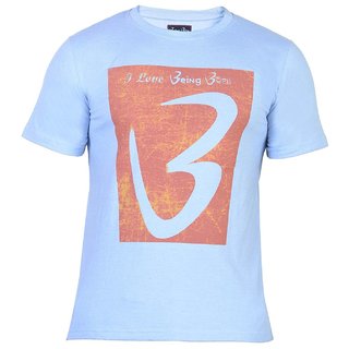 Buy Man Design Sky Blue Colour T-shirt Online @ ₹470 from ShopClues