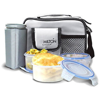 Buy Milton Plastic 3 Container Lunch Box with Tumbler Insulated Bag ...