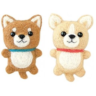Buy Hamanaka made of felt wool kit fluffy wool, felt dog Shiba & Chihuahua strap H441-420 ...
