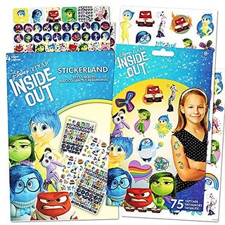 Buy Inside Out Tattoos And Stickers Party Favor Pack (75 Temporary ...