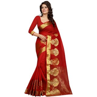 Buy Bindani Studio Multicolor Cotton Printed Saree With Blouse Online ...