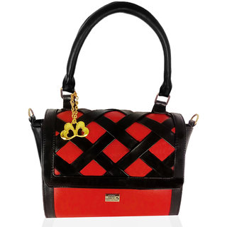 I Define You Red & Black Color Women's Shoulder Bag