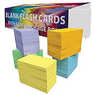 Buy Debra Dale Designs Blank Flash Cards - 3-1/2" x 2" - 5 Colors ...