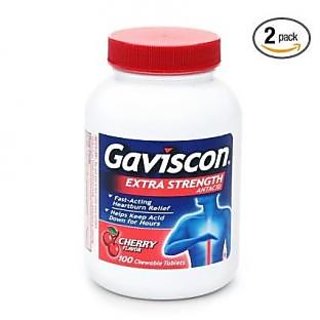 Buy Gaviscon Antacid, Extra Strength, Cherry, Chewable Tablets, 100 ...