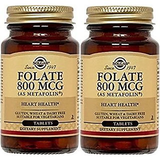 Buy Solgar - Folate 800 mcg (as Metafolin ) Tablets 100 Count, Supports Cardiovascular And ...